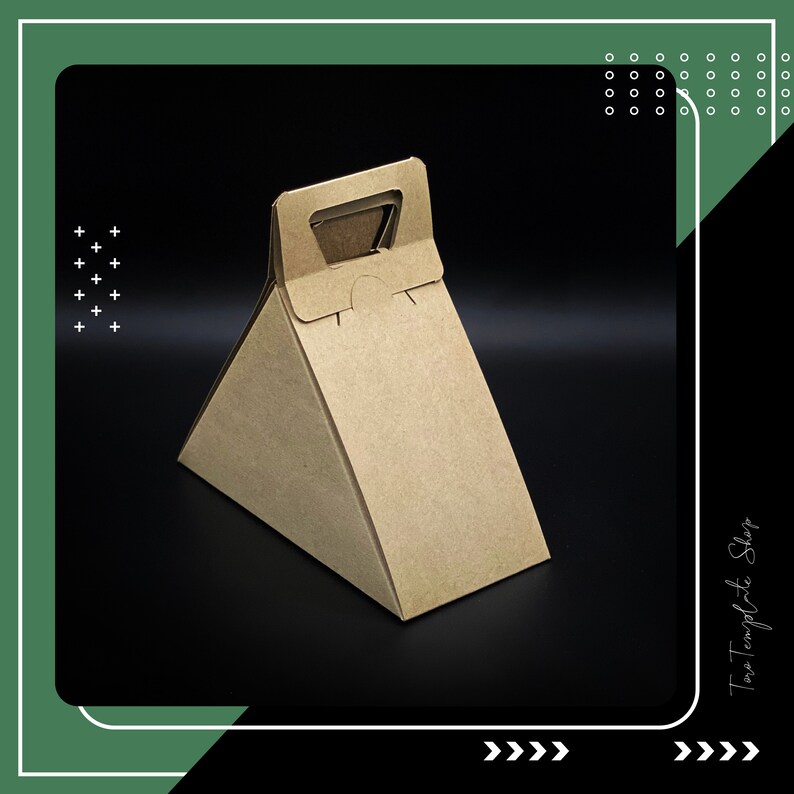 Triangle Box Template, Box Template, Cookies Box Template, Gift Box ...