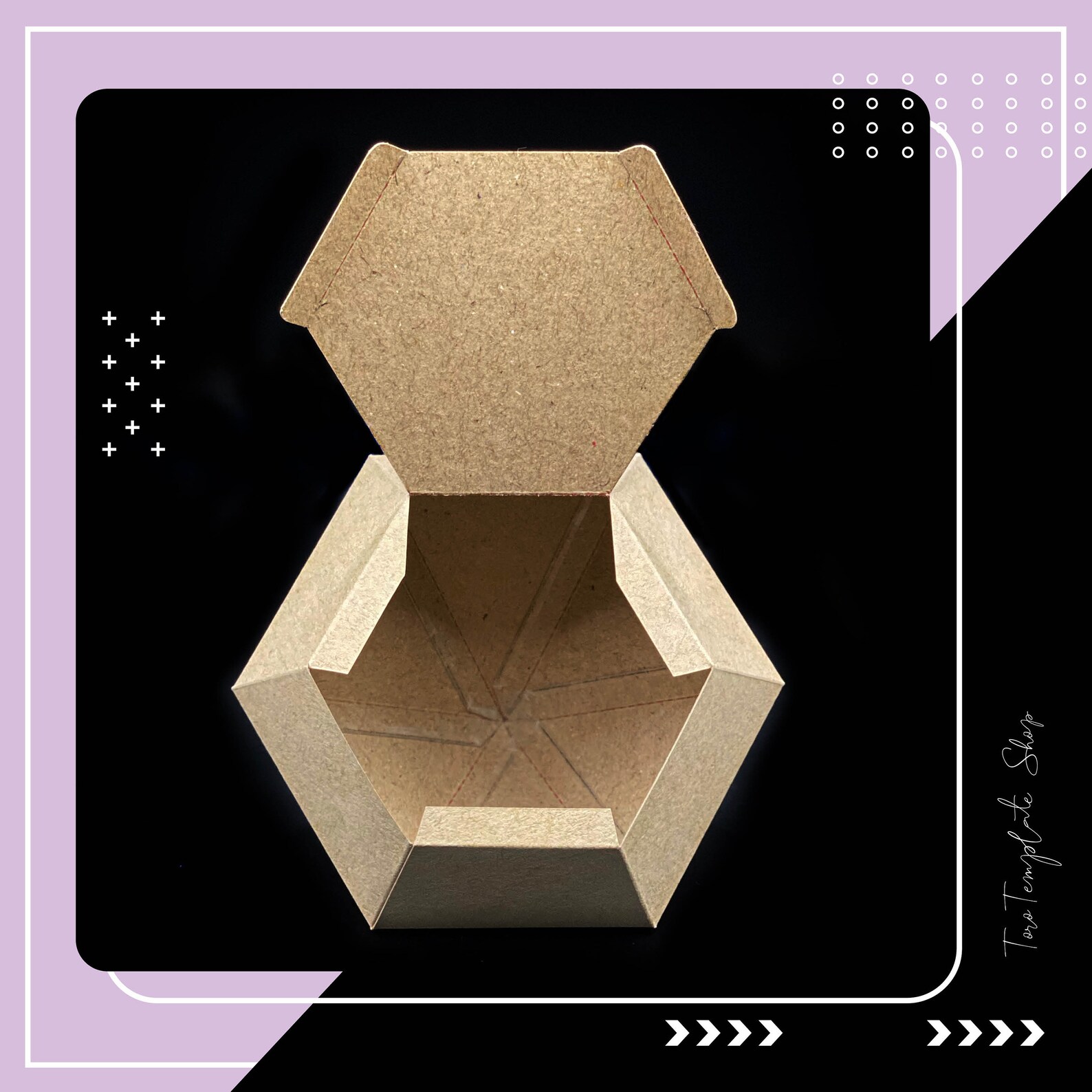 Diamond Shape Box Template, Gift Box Template, Candy Box Template ...