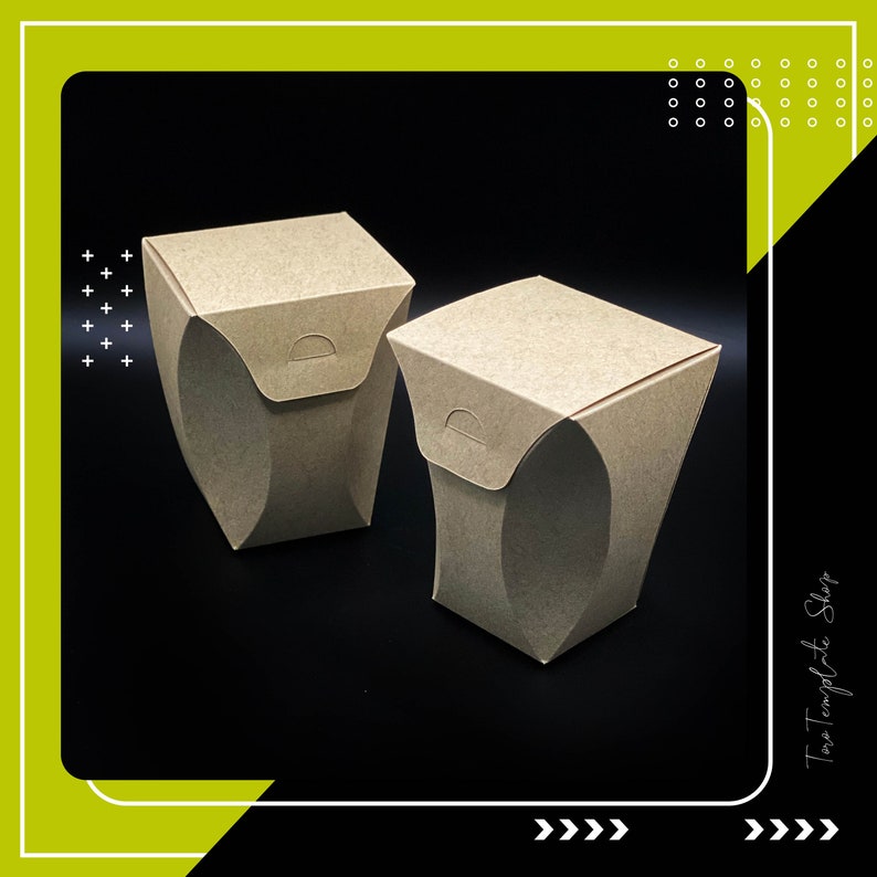 Curved Box Template, Box Template, Cookies Box Template, Gift Box ...