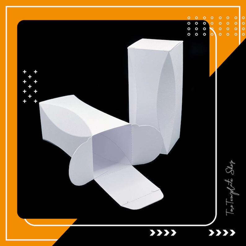 Curved Box Template, Gift Box Template, Candy Box Template, Resizeable ...