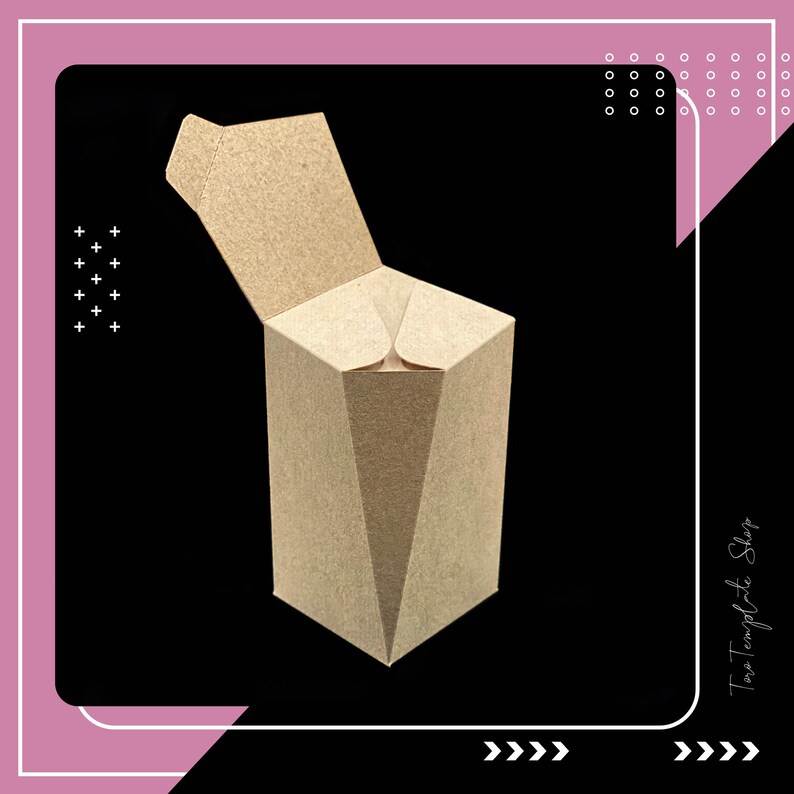 Cut Corner Box Template: Resizeable Gift/candy/cookie Box (digital ...