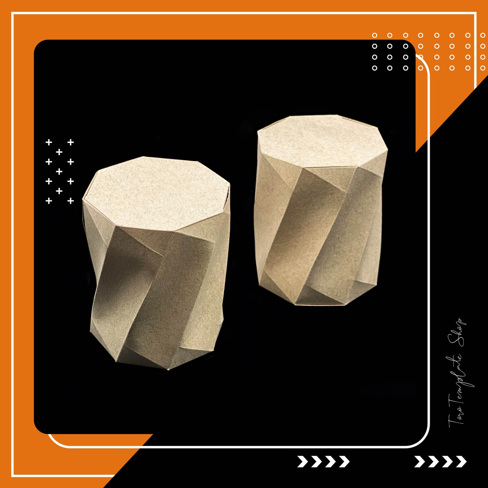 Octagon Wave Box Template: Resizeable Gift/candy/cookie Box (digital ...