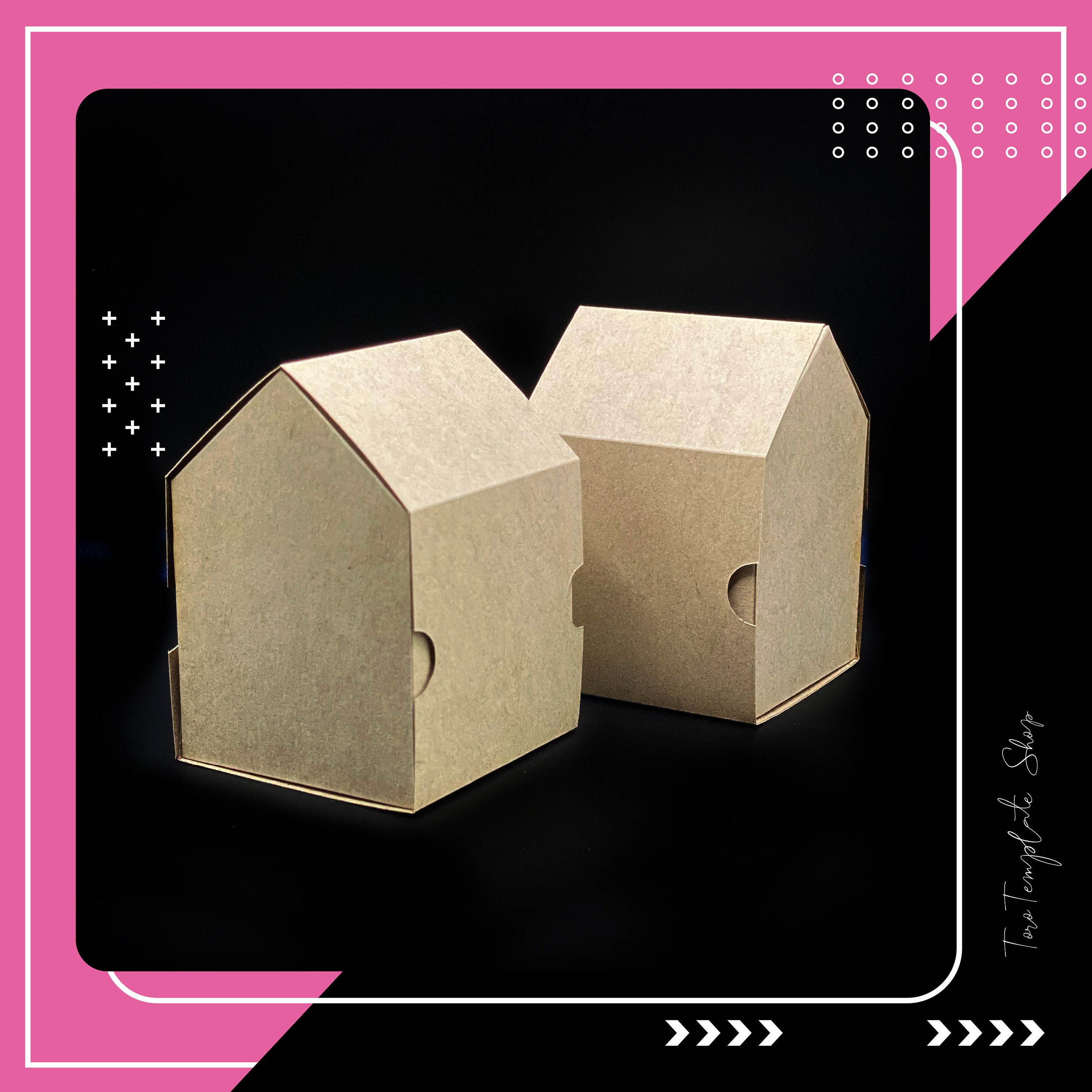 House Shape Box Template, Candy Box Template, Cookies Box Template ...