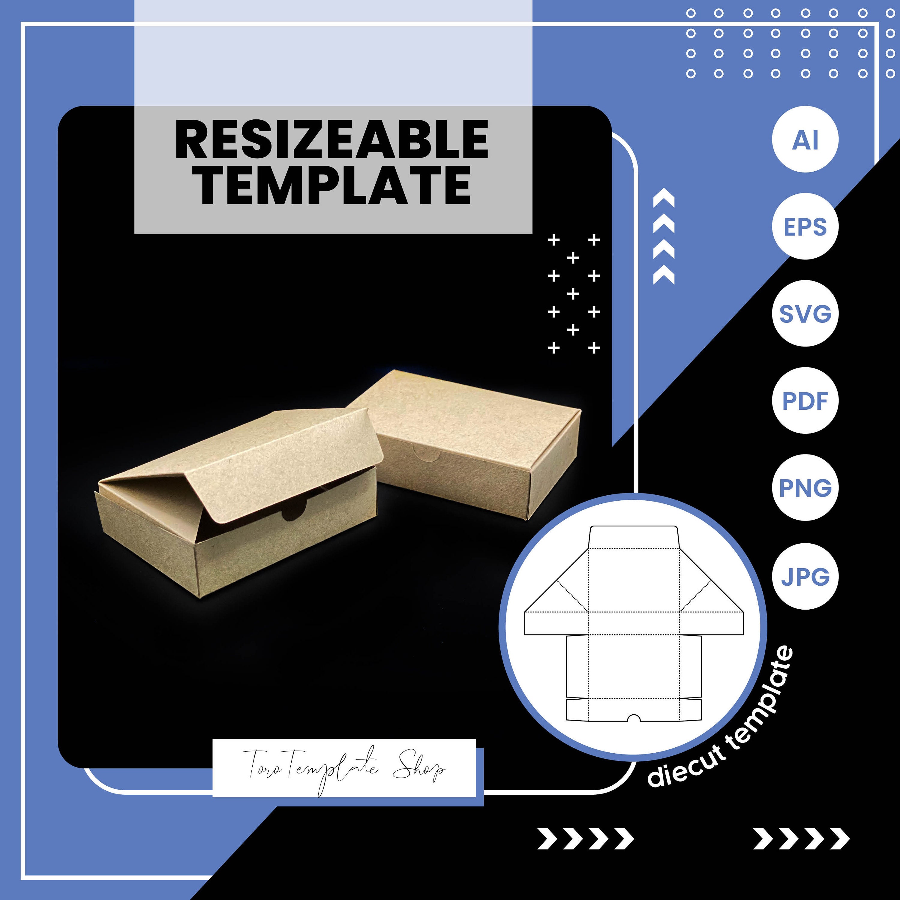 Rectangle Box Template, Cookies Box Template, Gift Box Template, Candy ...