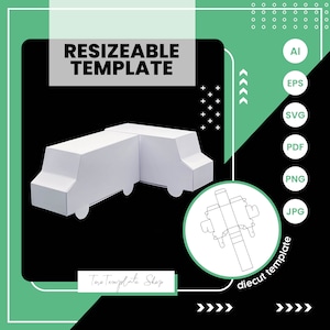 Bus Shape Box Template, Gift Box Template, Candy Box Template, Cookies ...