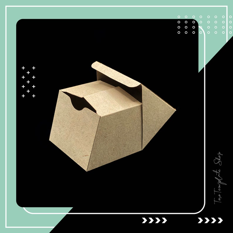 Rhombus Gift Box Template: Printable Candy/cookie Box (digital Download ...
