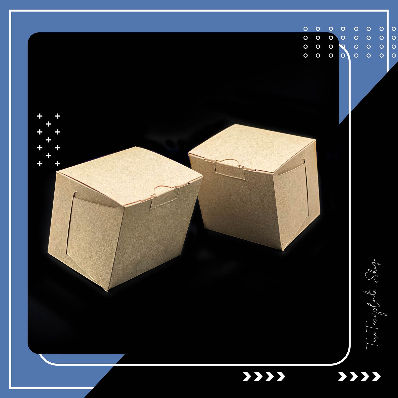 Rhombus Box Template, Cookies Box Template, Gift Box Template, Candy ...