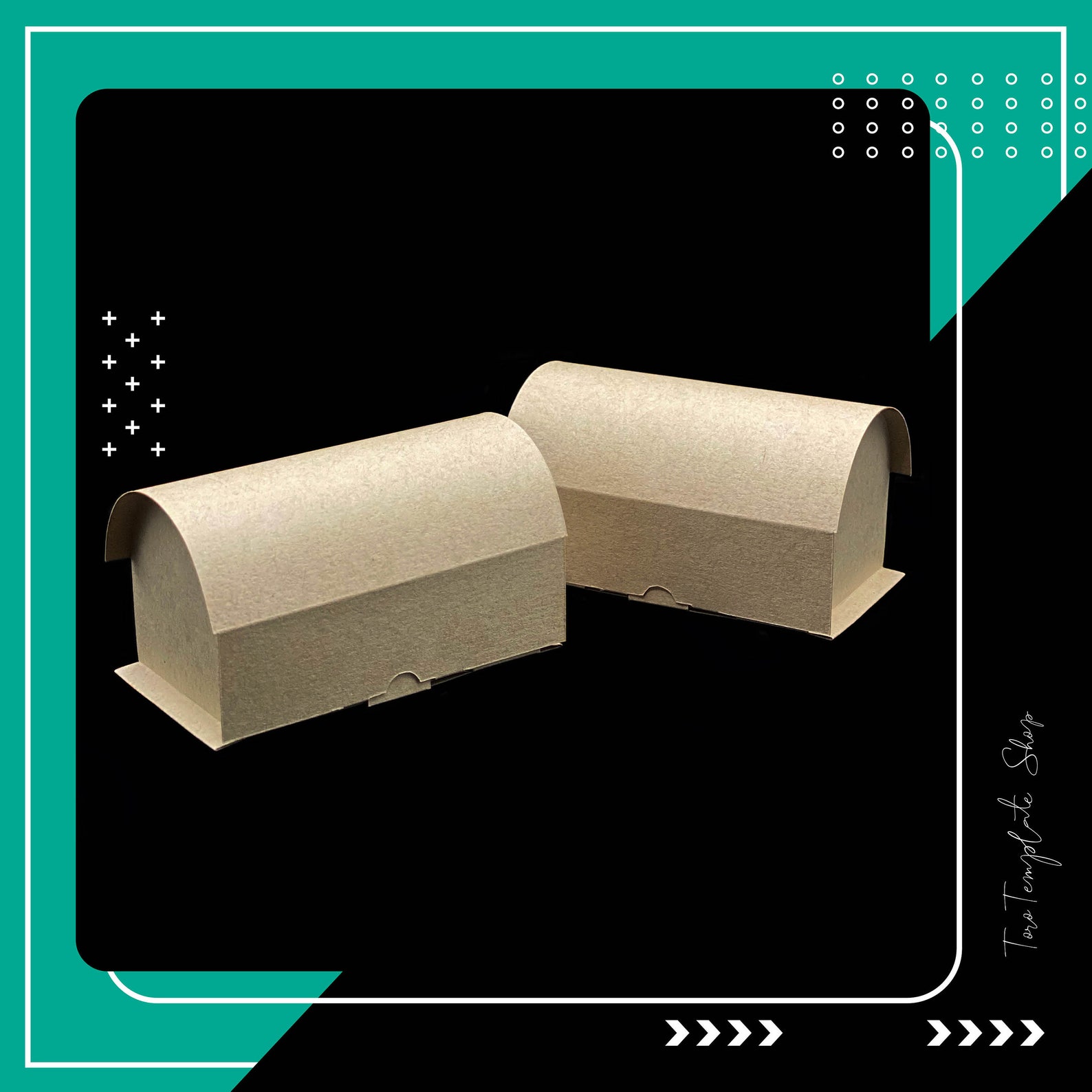 Curved Top Box Template: Printable Gift & Candy Box (digital Download ...