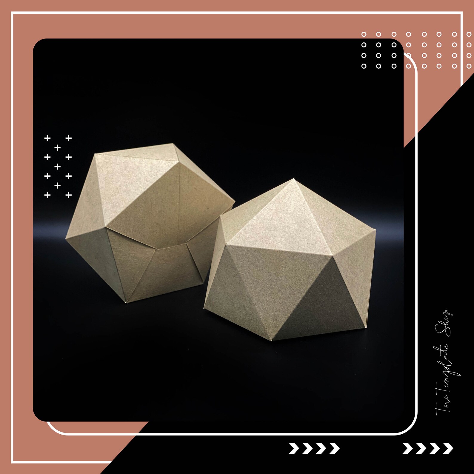 Pentagon Pyramid Box Template: Resizeable Gift/candy Box (digital ...