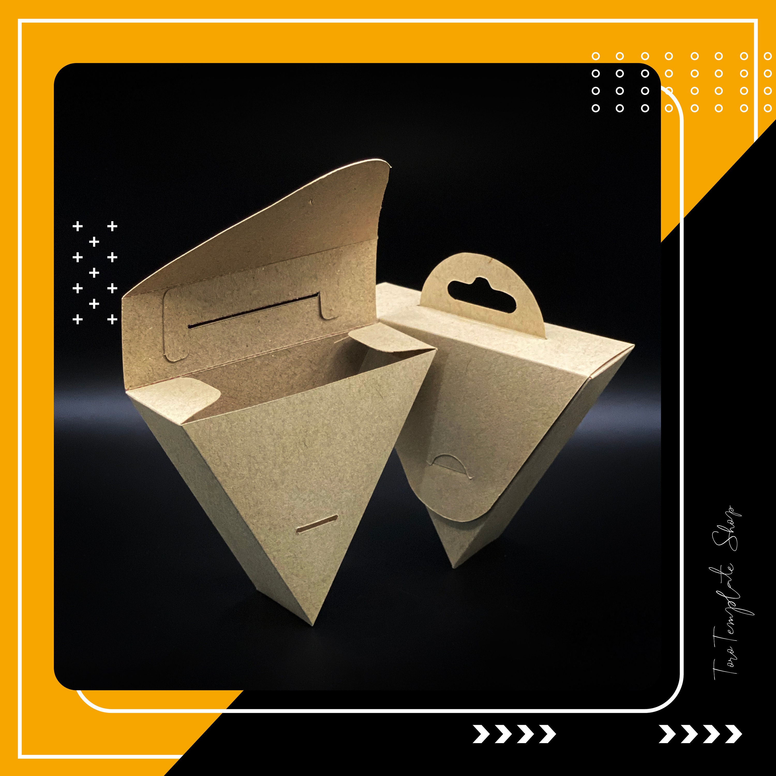 Triangle Box Template, Box Template, Cookies Box Template, Gift Box ...