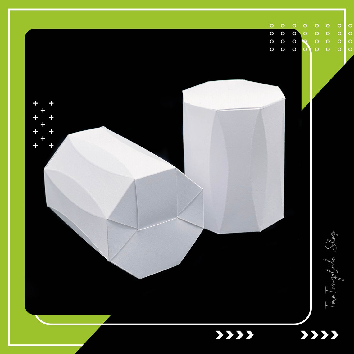 Octagon Box Template Curved Angle Box Template Gift Box - Etsy