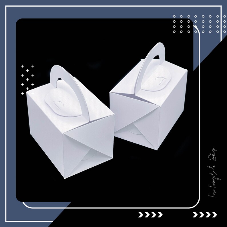 Rectangle Box With Handle Template, Gift Box Template, Box Template ...