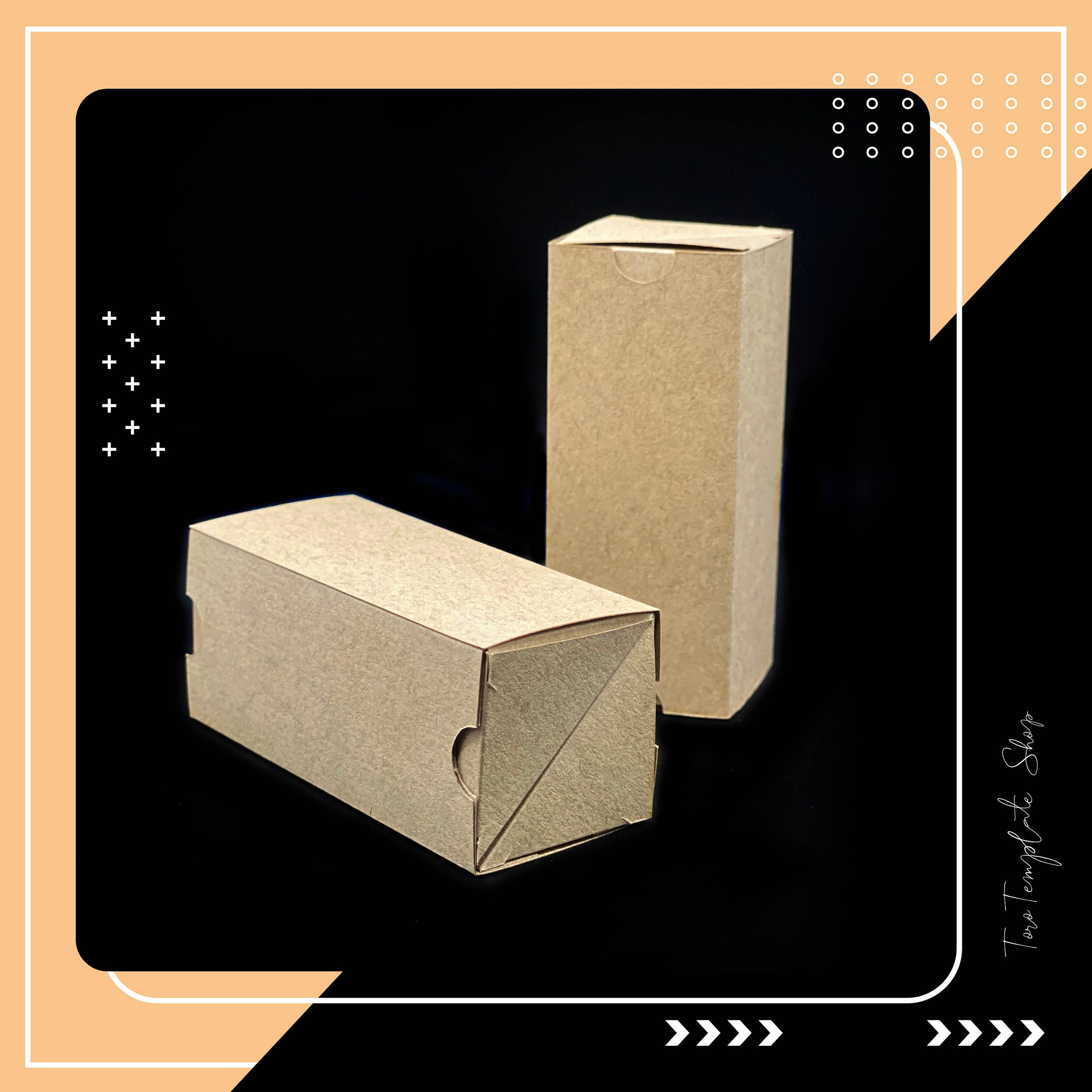 Twin Triangle Box Template, Drawer Box Template, Gift Box Template ...