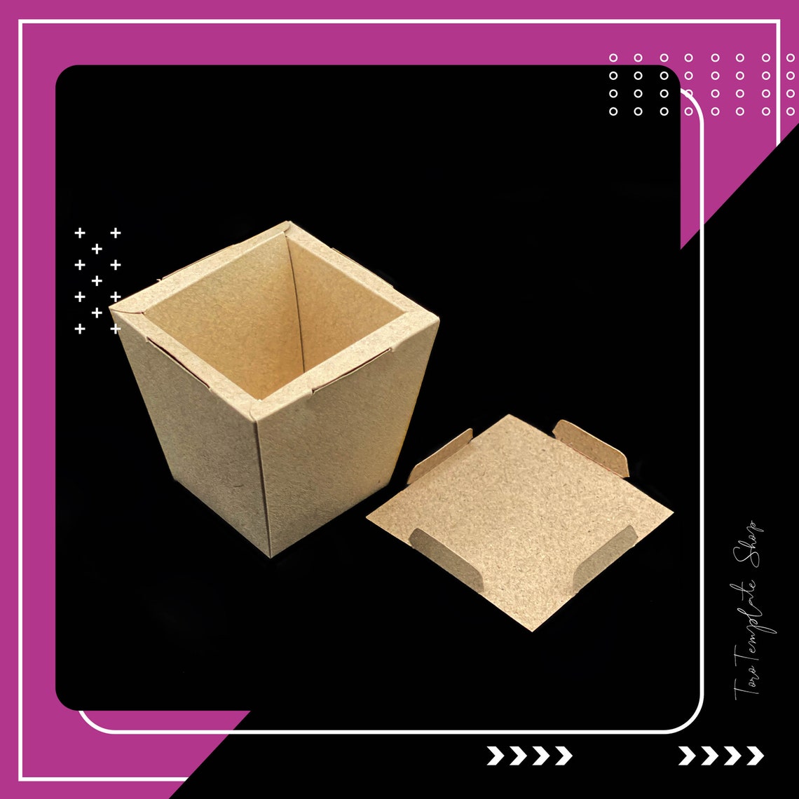 Box With Lid Template, Gift Box Template, Candy Box Template, Cookies ...