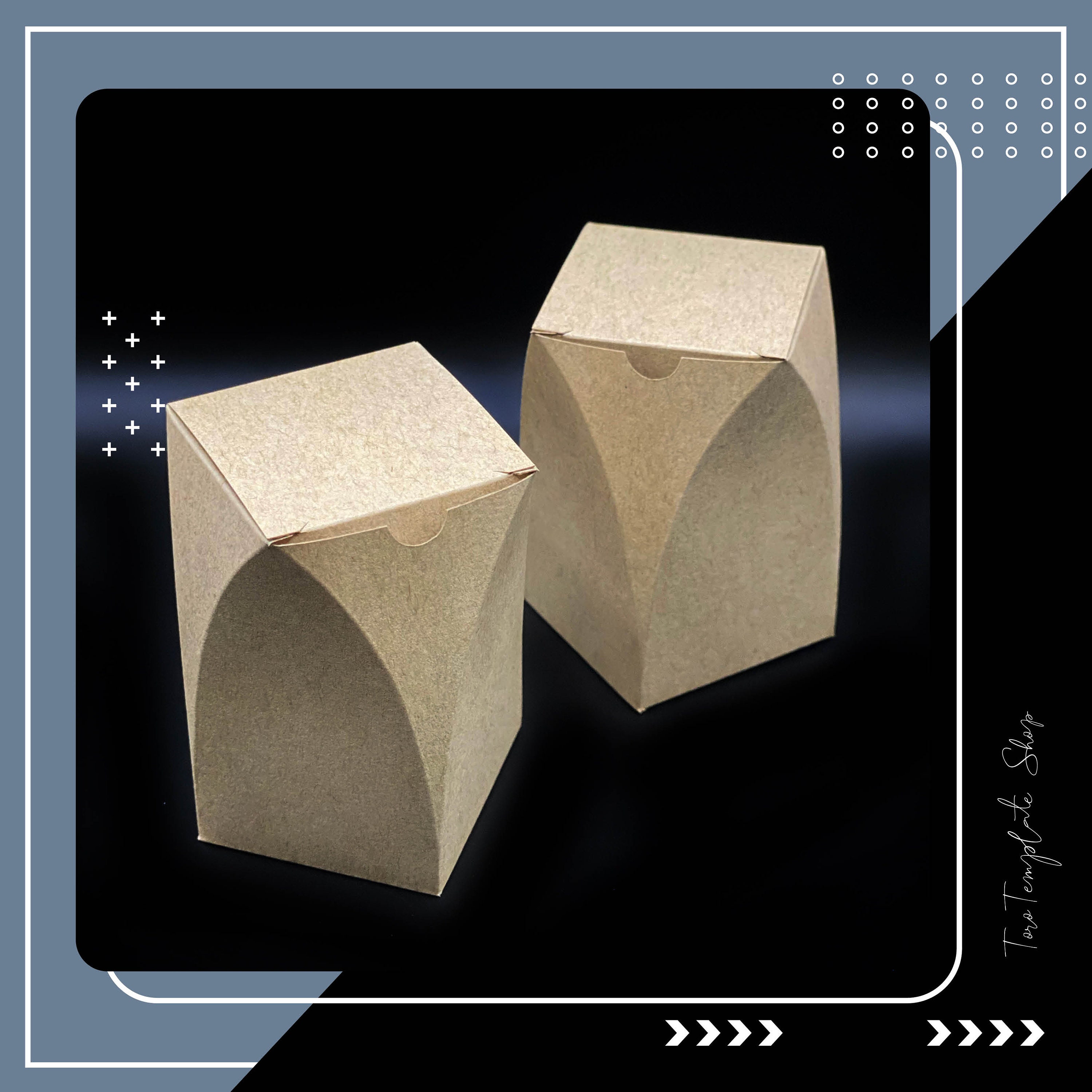 Curved Box Template, Gift Box Template, Candy Box Template, Cookies Box ...