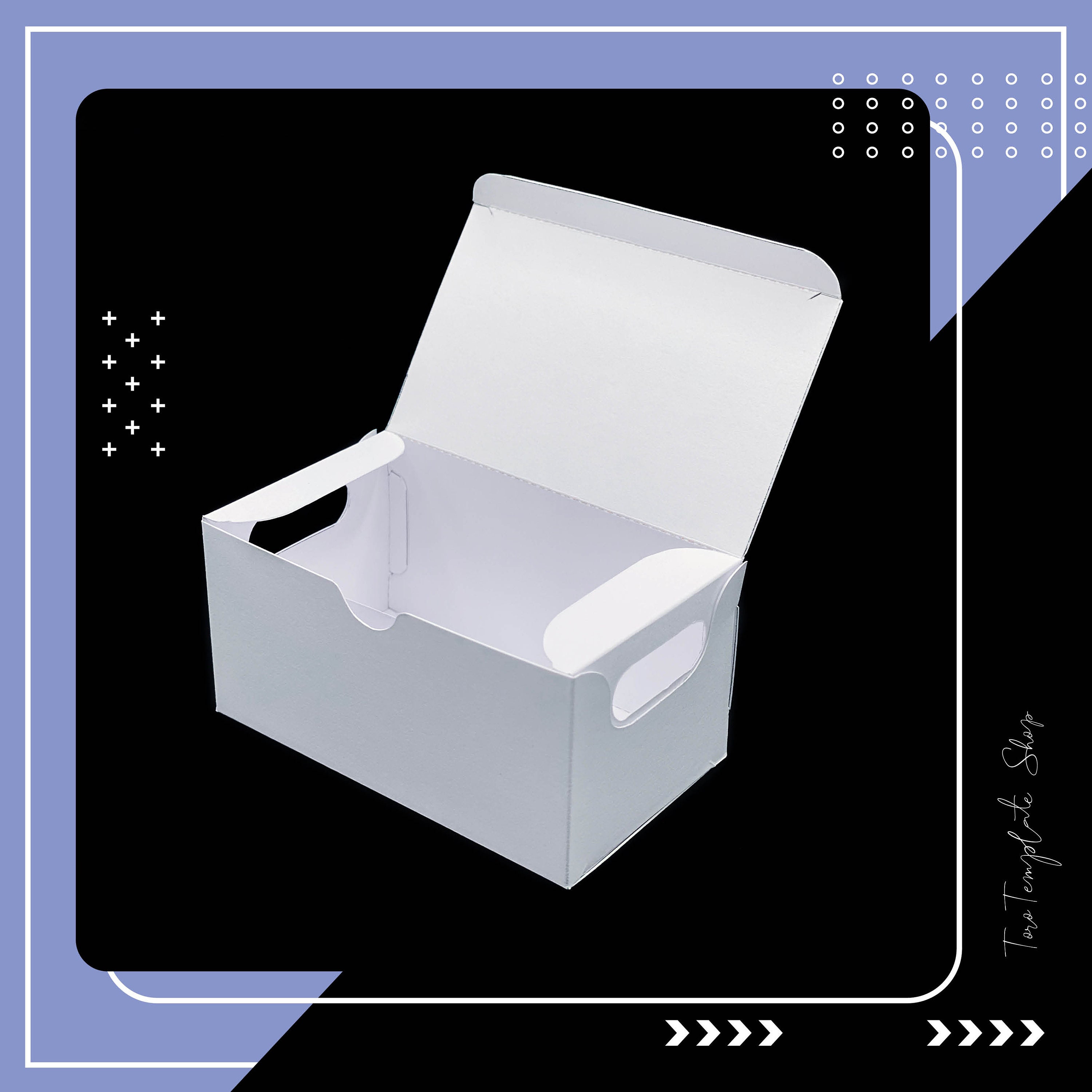 Chest Box With Handle Template Gift Box Template Cookie Box - Etsy