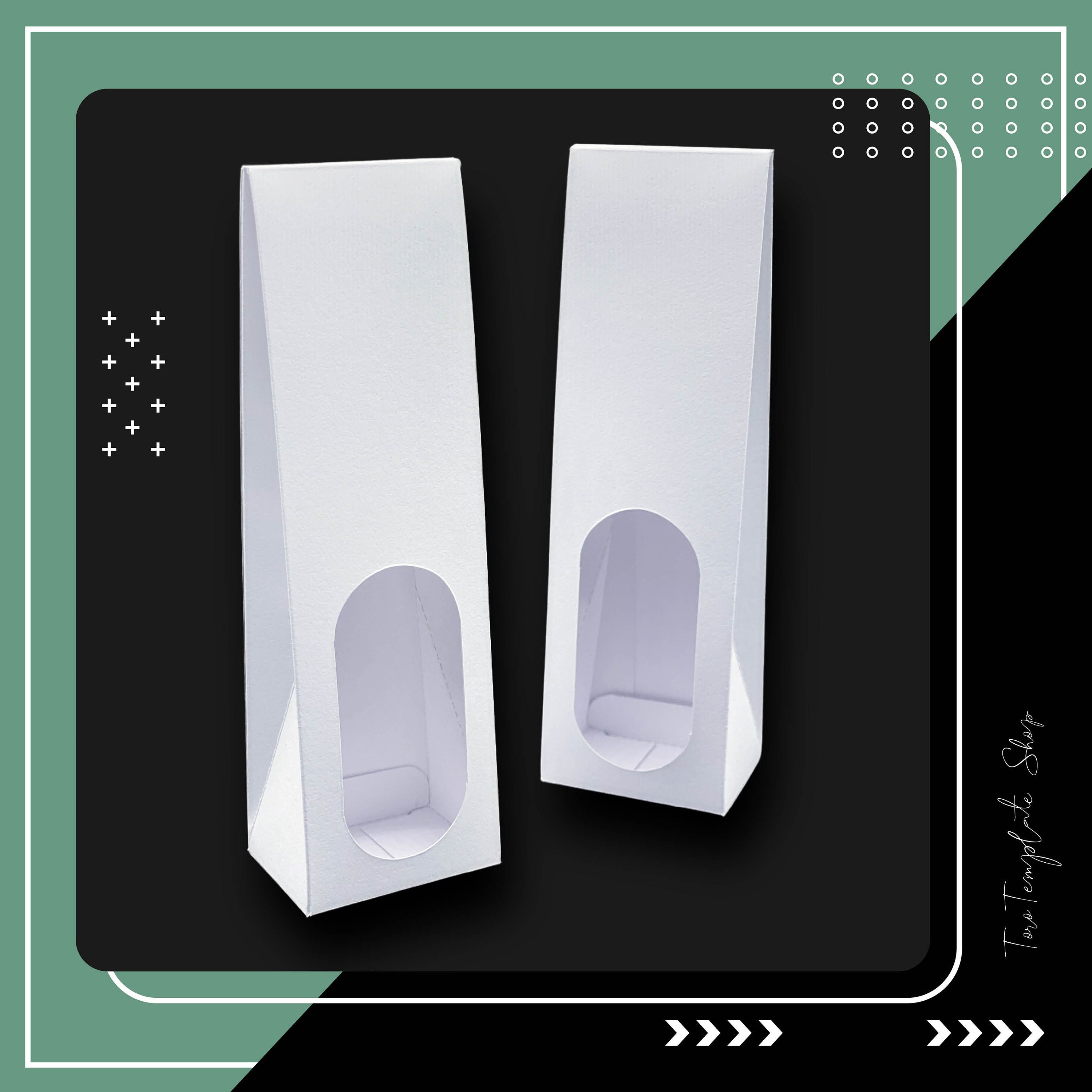 Tall Triangle Shape Box Template, Gift Box Template, Candy Box Template ...