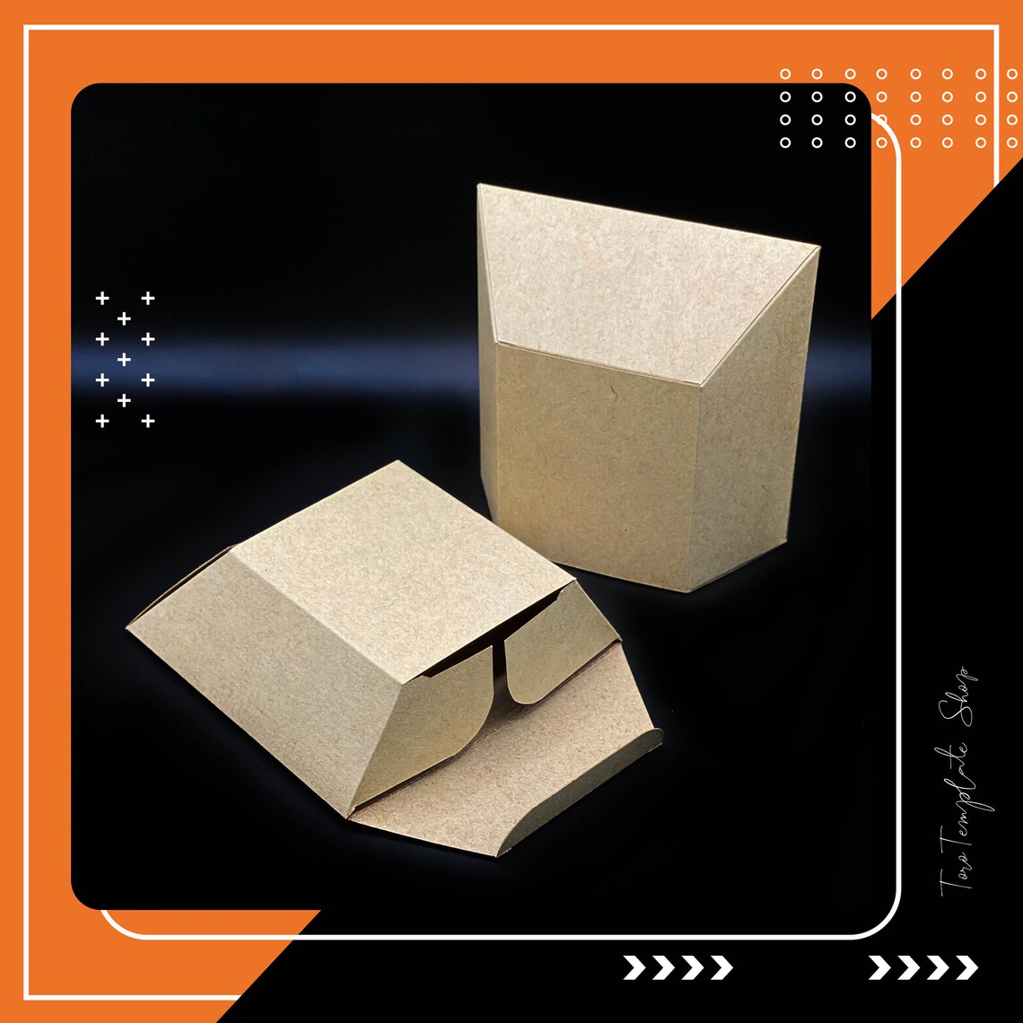Trapezoid Box Template, Cookies Box Template, Gift Box Template, Candy ...
