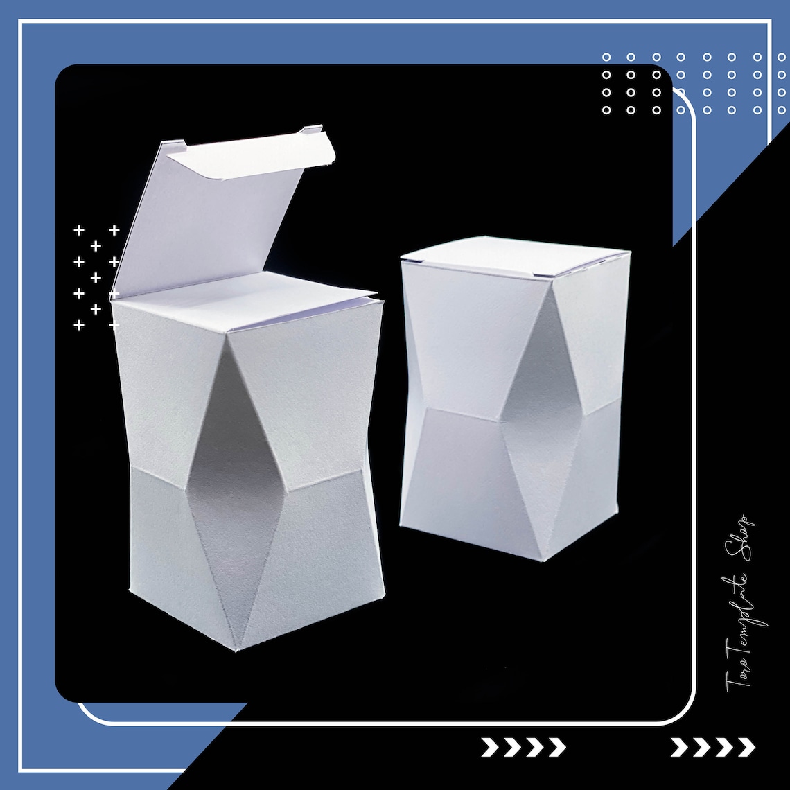 Zigzag Box Template: Printable Gift/candy/jewelry Box (digital Download ...