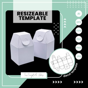 House Shape Box Template, Gift Box Template, Candy Box Template ...