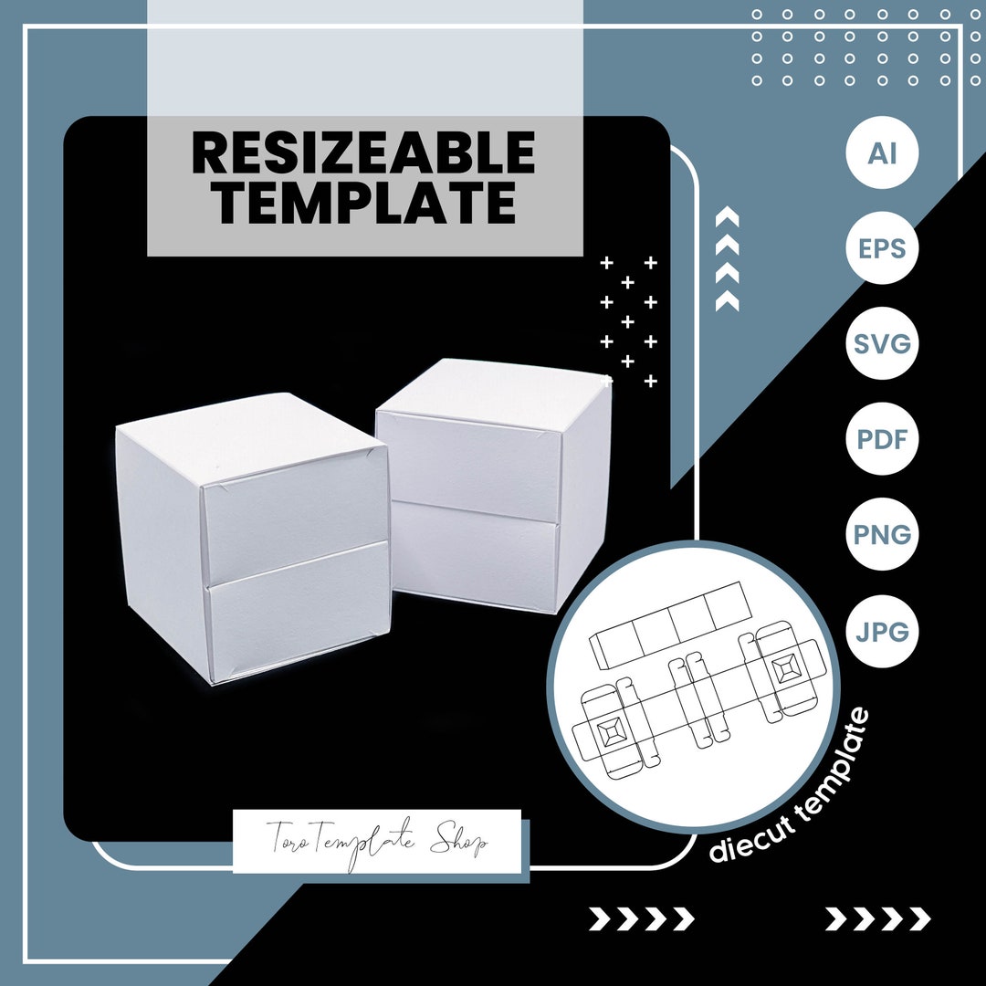 Jewelry Box Template, Gift Box Template, Resizeable Template, Printable ...