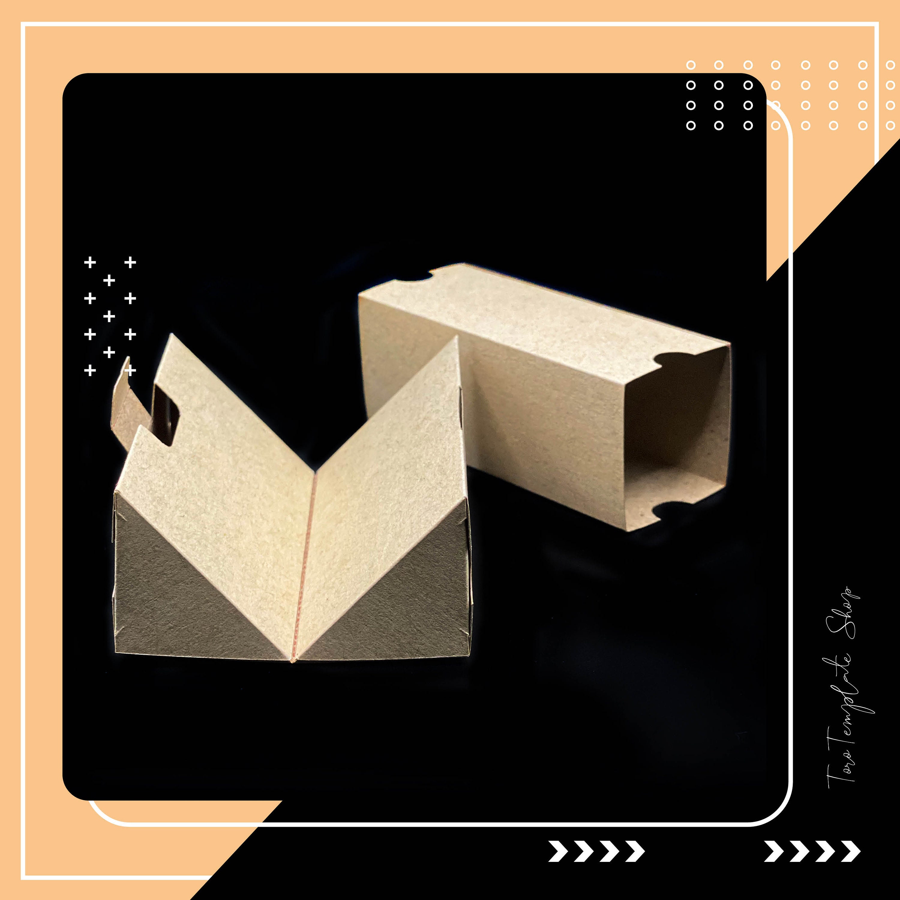 Twin Triangle Box Template, Drawer Box Template, Gift Box Template ...