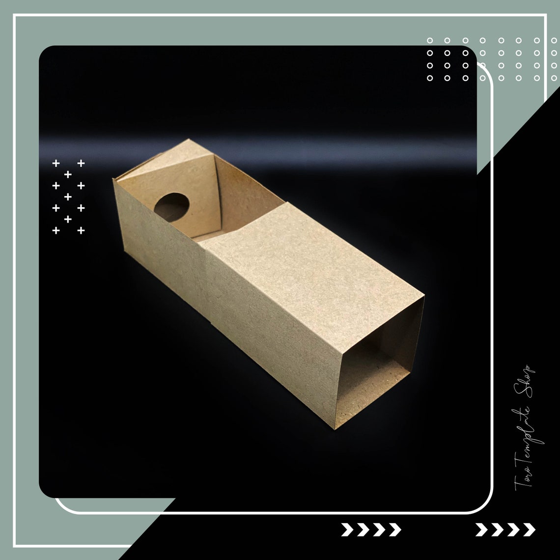 Rectangle Drawer Box Template, Gift Box Template, Candy Box Template ...