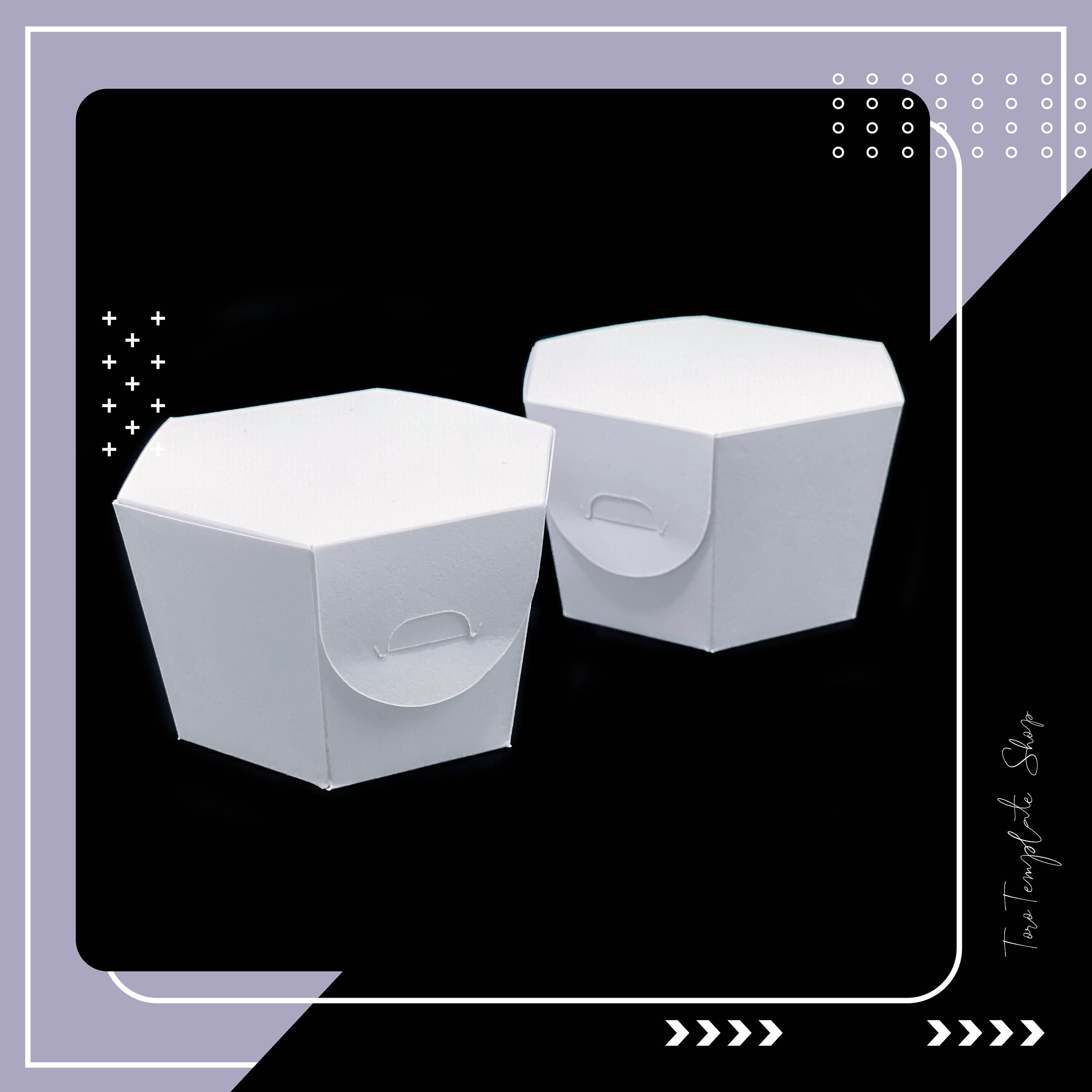 Hexagon Box Template, Hexagon Flip Box Template, Gift Box Template ...