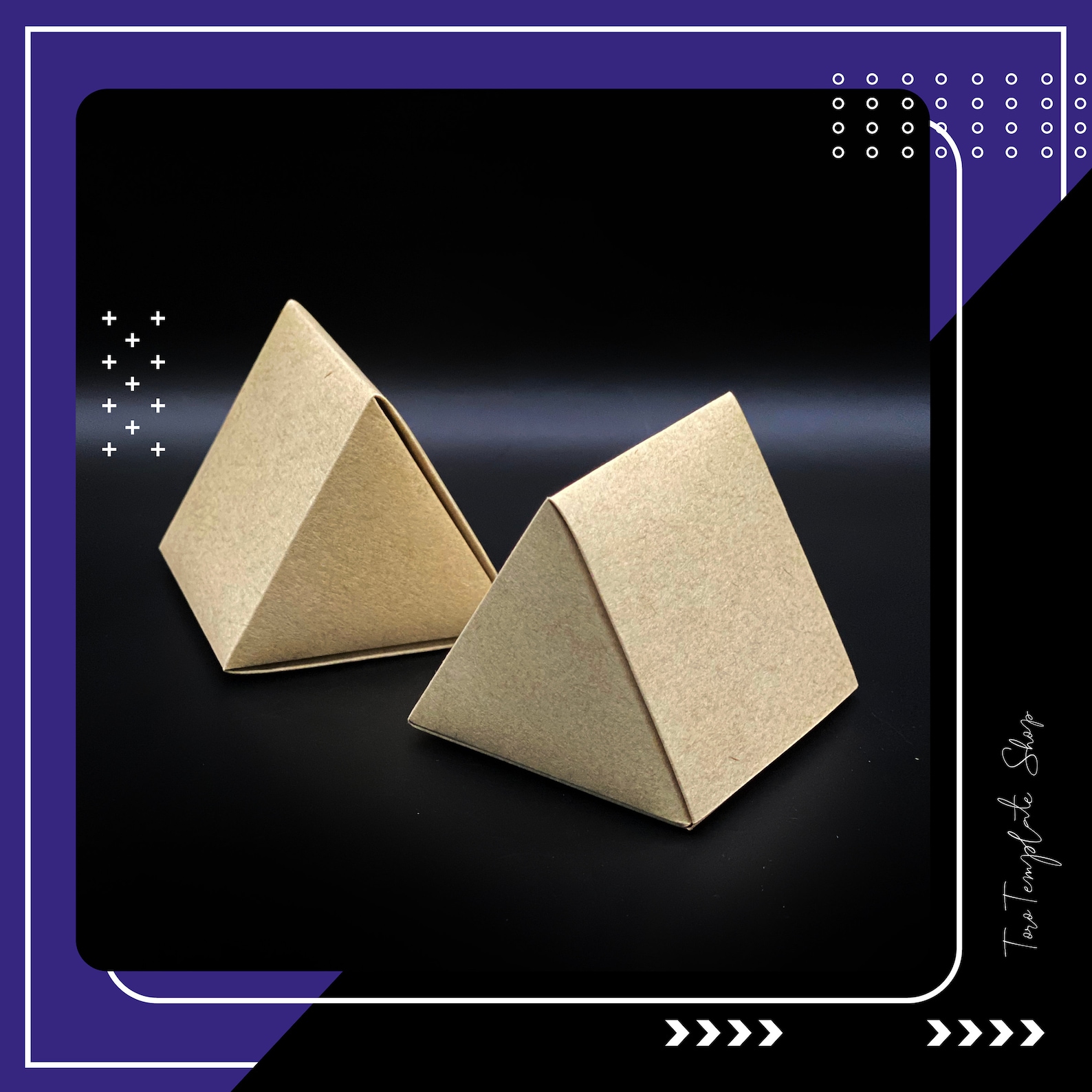 Triangle Box Template, Box Template, Cookies Box Template, Gift Box ...