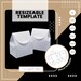 Rectangle Flip Box Template: Resizeable Gift & Candy Box (digital ...