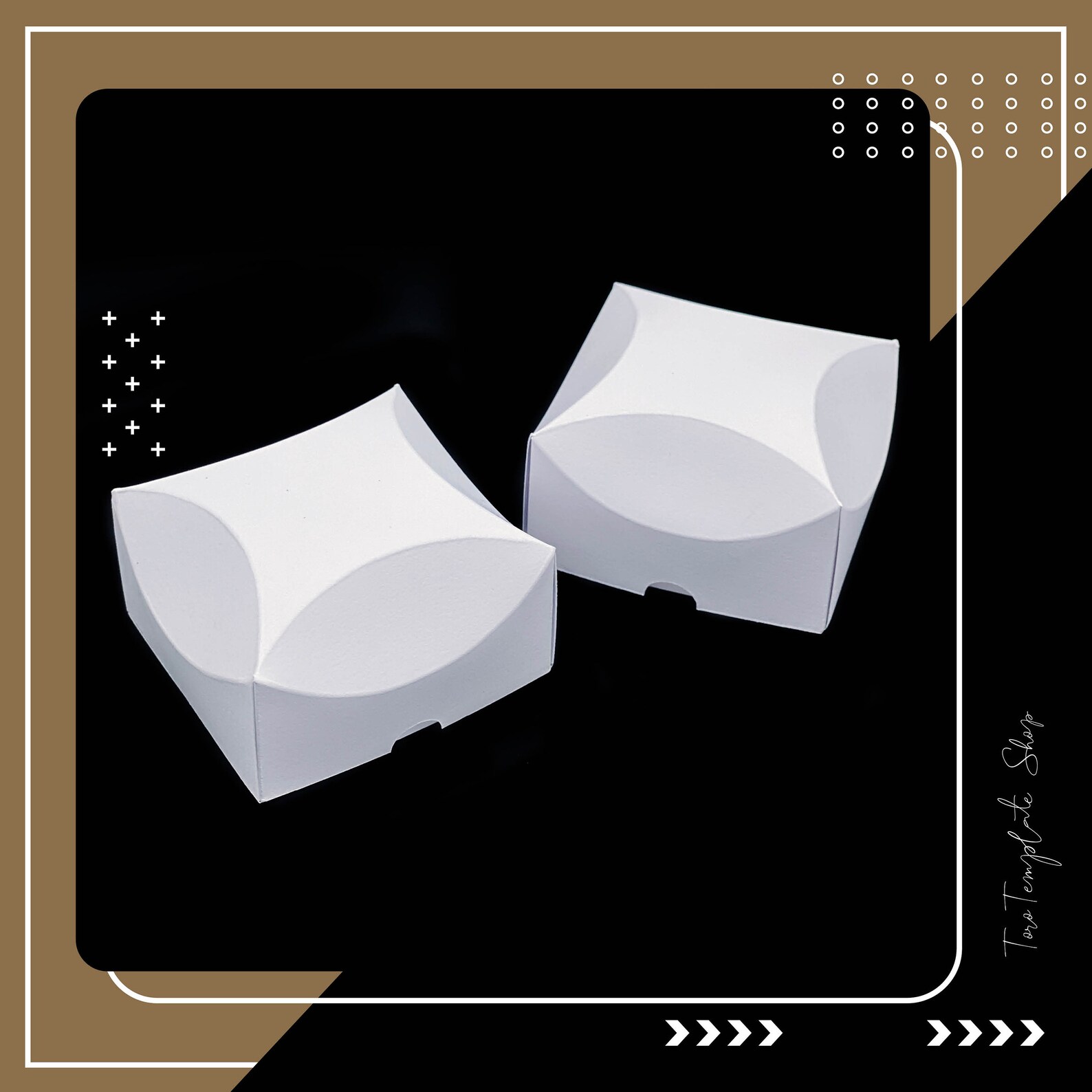 Rectangle Curved Corner Box Template, Gift Box Template, Candy Box ...