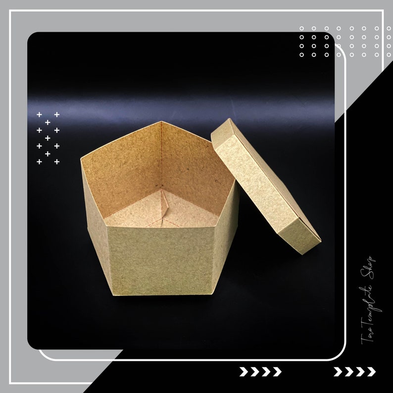 Pentagon Box Template, Cookies Box Template, Gift Box Template, Candy ...