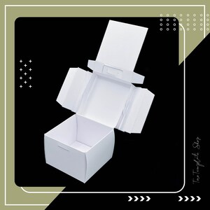 Square Box Template, Gift Box Template, Jewelry Box Template, Candy Box ...