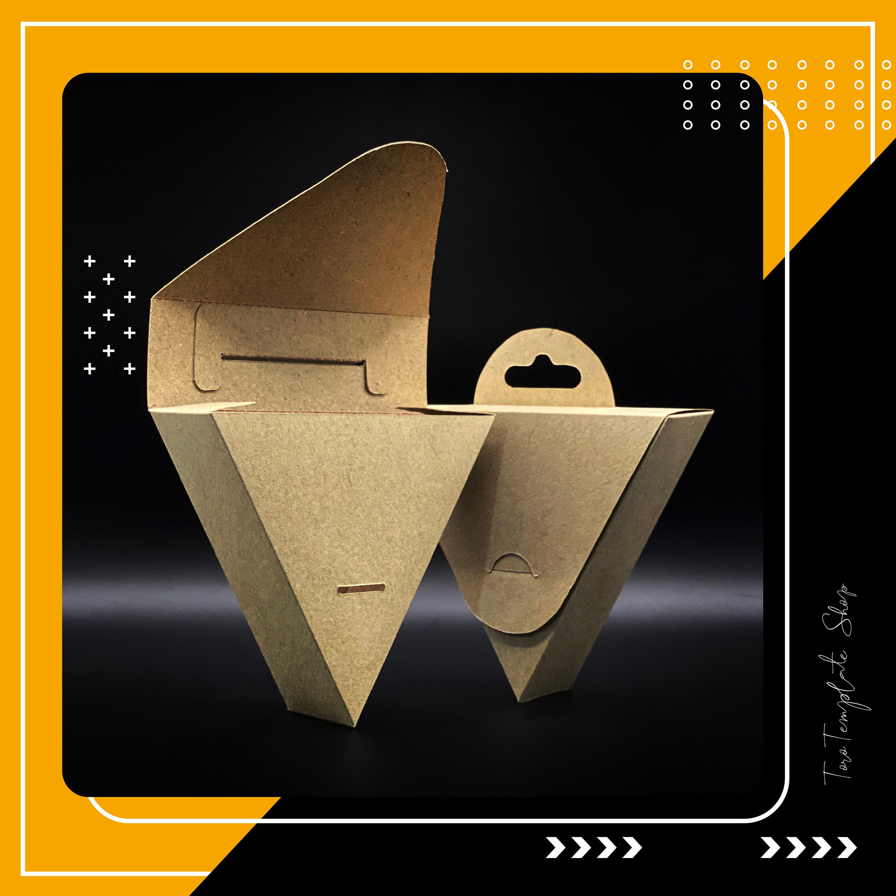 Triangle Box Template, Box Template, Cookies Box Template, Gift Box ...