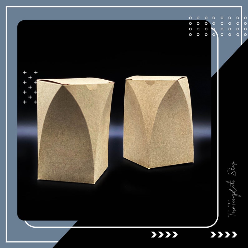 Curved Box Template, Gift Box Template, Candy Box Template, Cookies Box ...