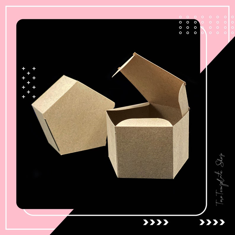 Pentagon Box Template, Gift Box Template, Candy Box Template, Cookies ...
