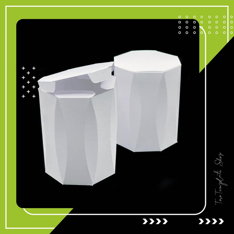 Octagon Box Template, Curved Angle Box Template, Gift Box Template ...