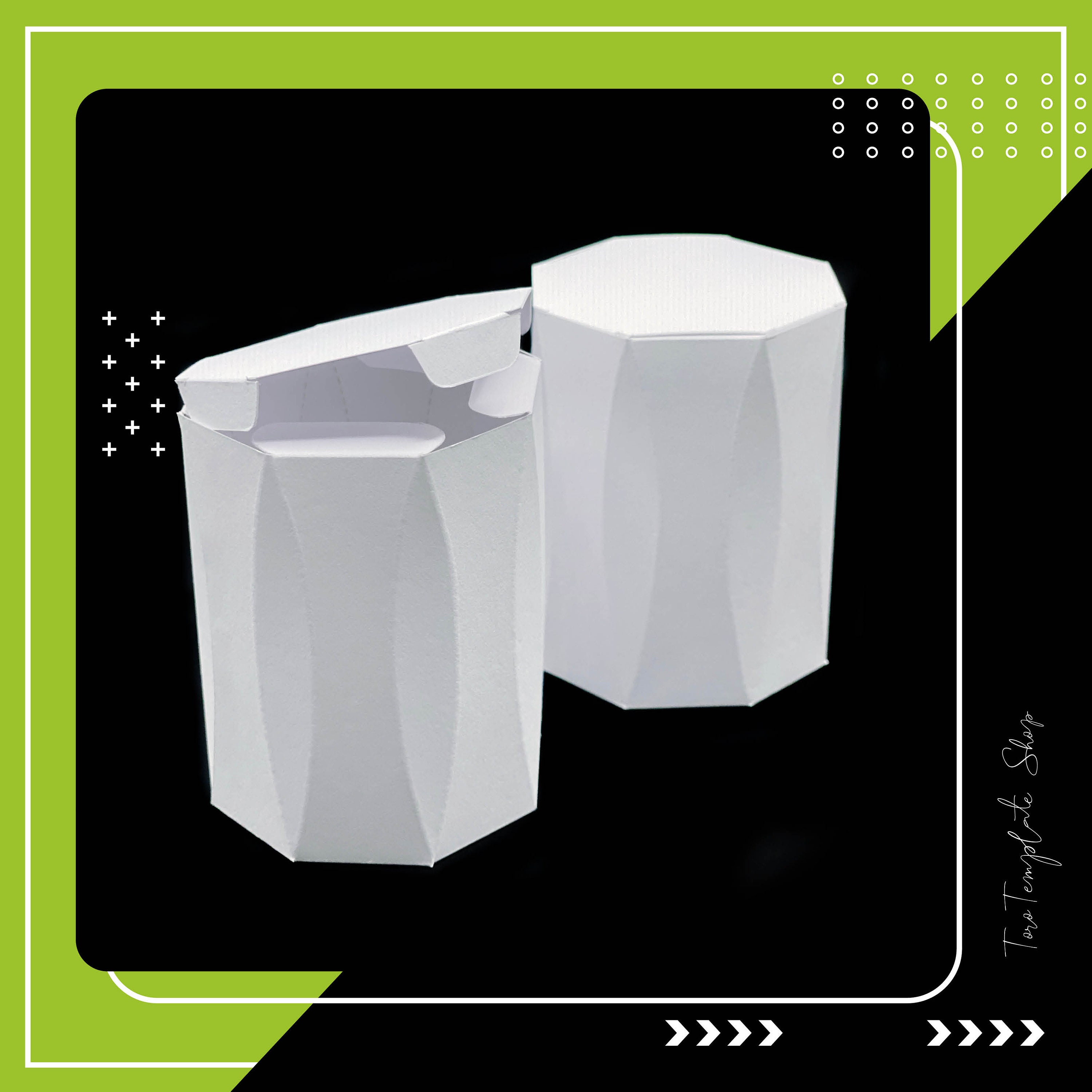 Octagon Box Template, Curved Angle Box Template, Gift Box Template ...