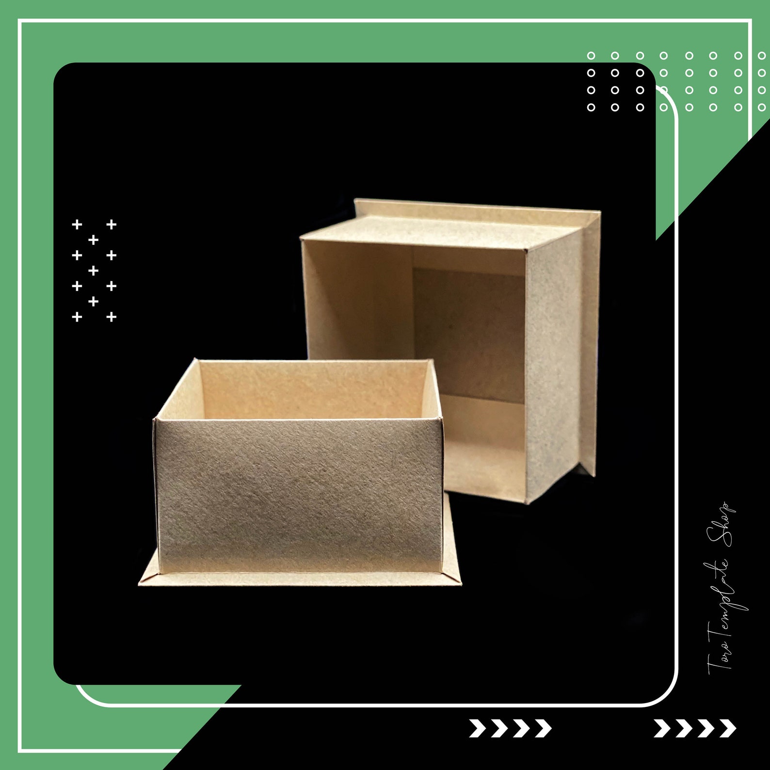 Rectangle Box With Lid Template, Gift Box Template, Candy Box Template ...