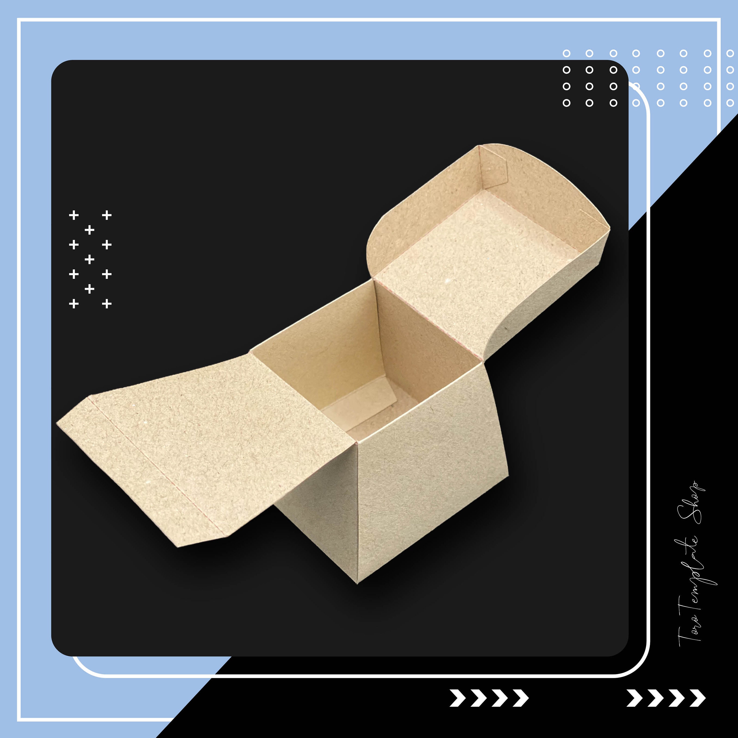 Flip Box Template, Gift Box Template, Candy Box Template, Resizeable ...