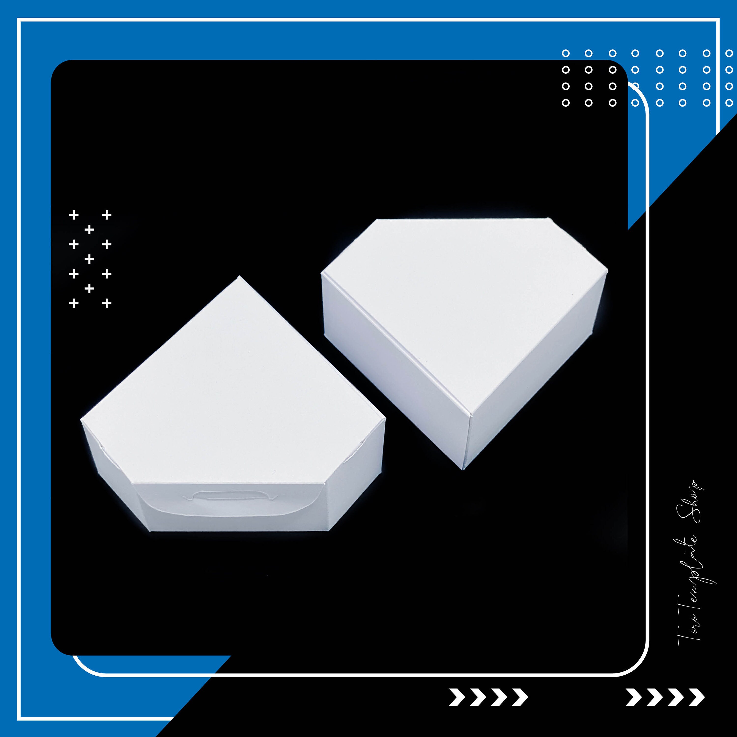 Diamond Shape Box, Pentagon Box Template, Gift Box Template, Resizeable ...