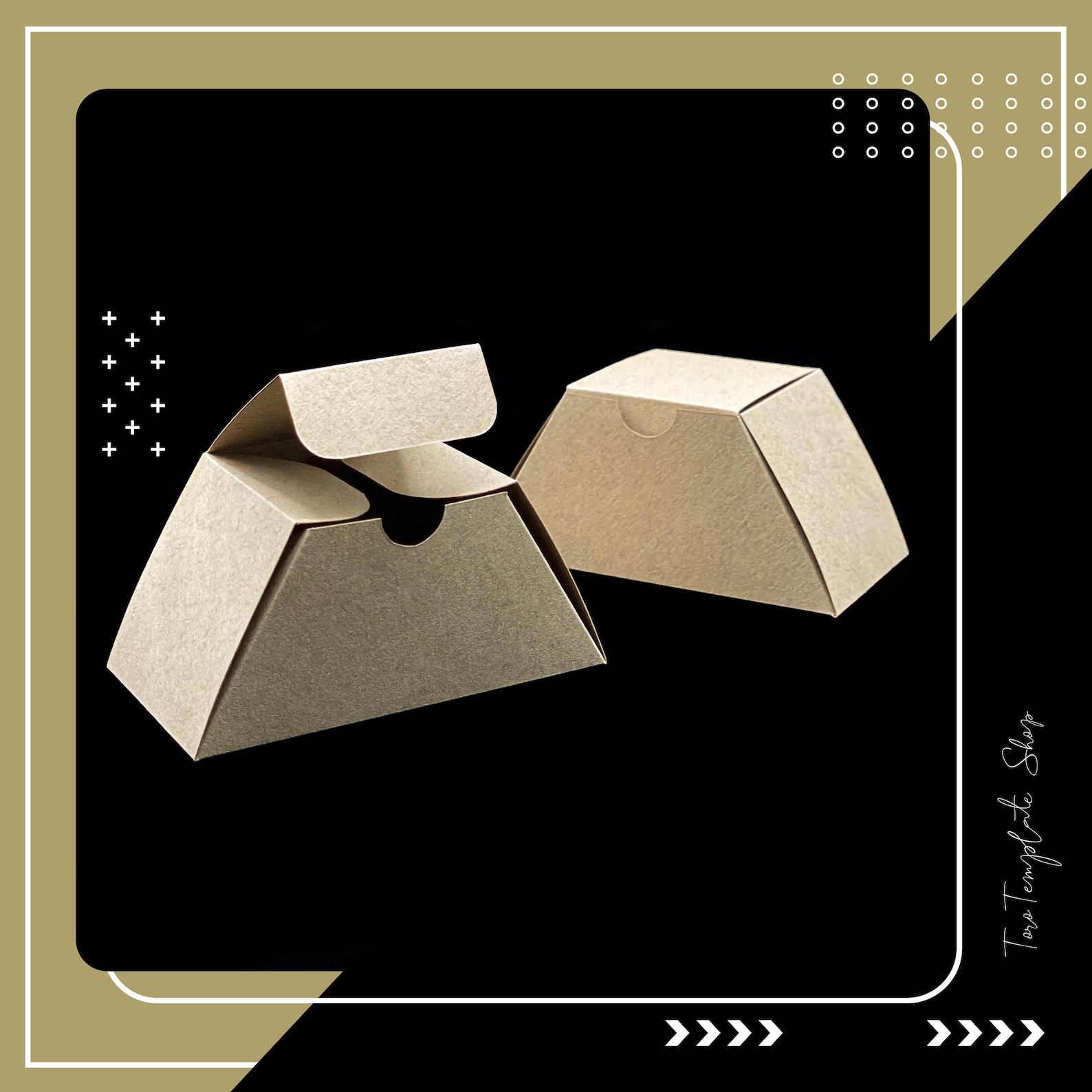 Rhombus Box Template, Gift Box Template, Candy Box Template, Cookies ...