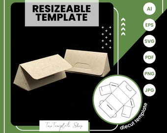 Square Box Template, Gift Box Template, Jewelry Box Template, Candy Box ...