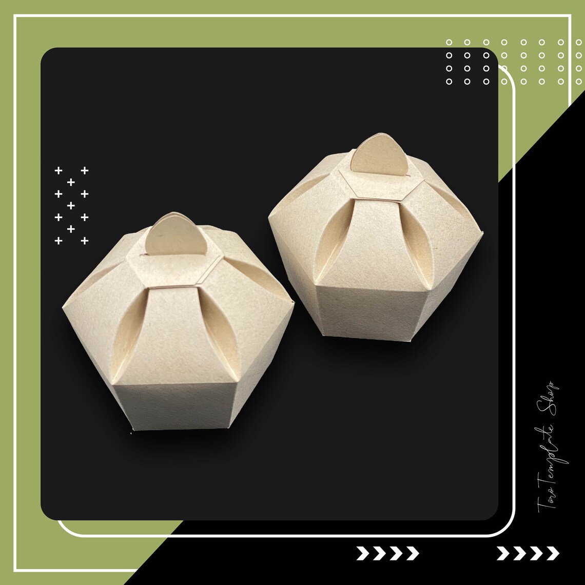 Hexagon Box Template, Curved Box Template, Gift Box Template, Candy Box ...