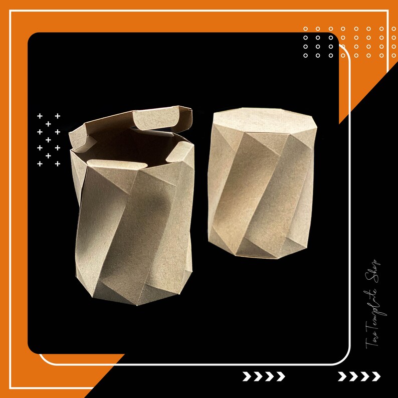 Octagon Wave Box Template: Resizeable Gift/candy/cookie Box (digital ...