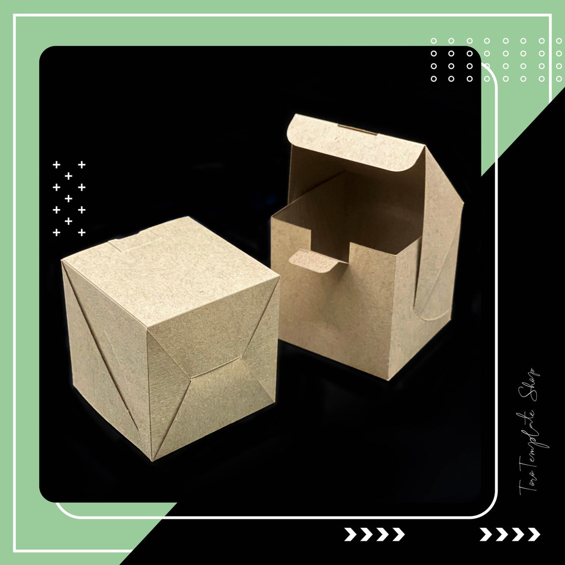 Square Box Template, Cookies Box Template, Gift Box Template, Candy Box ...