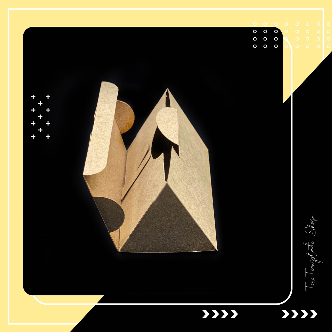 Triangle Box Template, Gift Box Template, Cookies Box Template, Candy ...