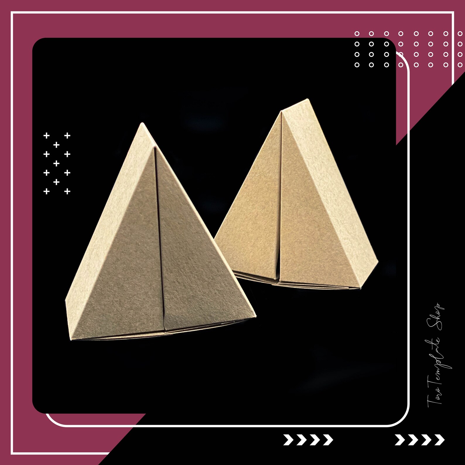 Triangle Box Template T Box Template Candy Box Template Cookies Box Template Resizeable