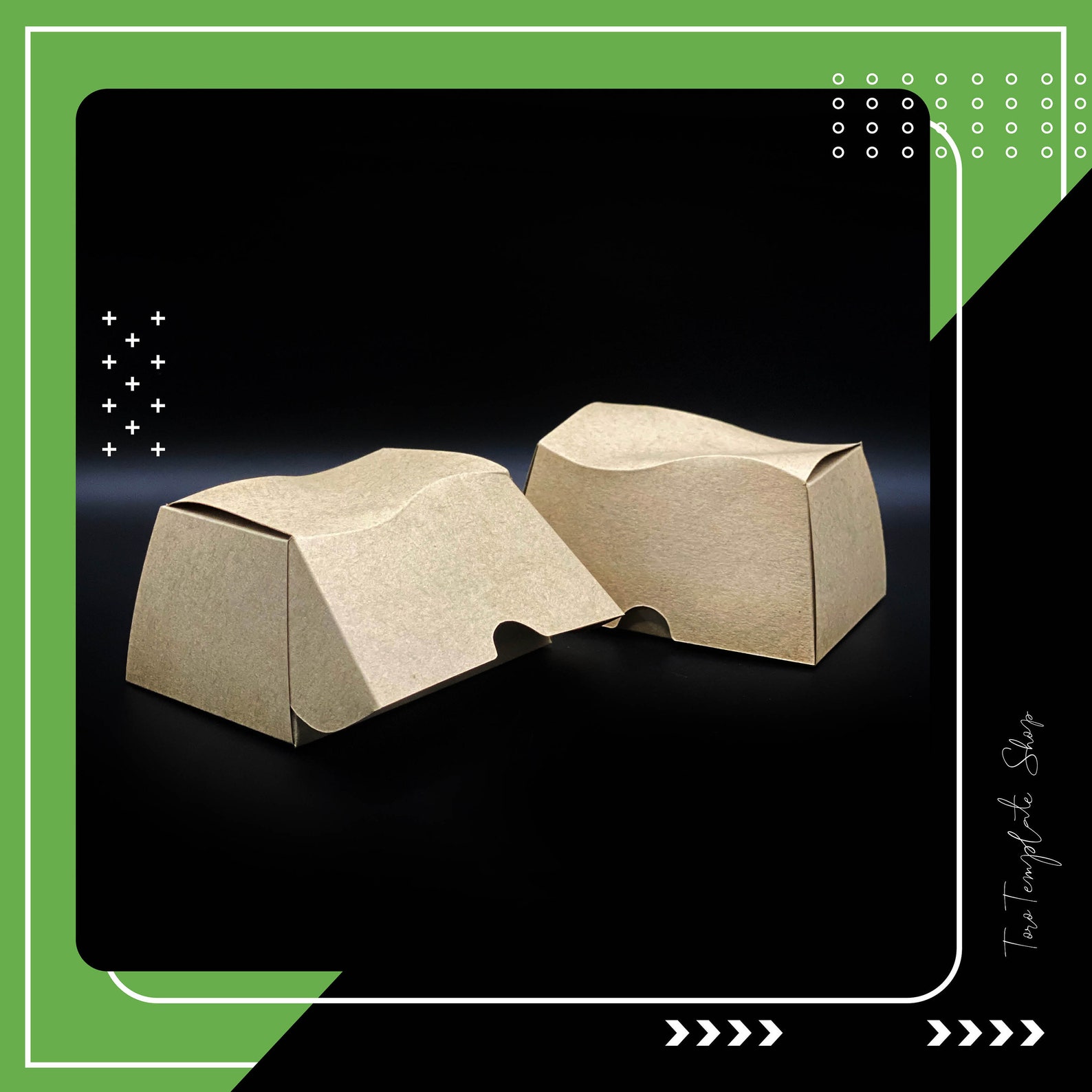 Curved Box Template Cookies Box Template Gift Box Template - Etsy