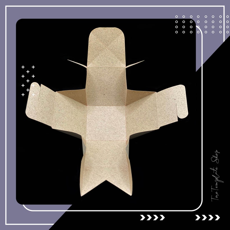 Square Box Template, Gift Box Template, Candy Box Template, Cookies Box ...